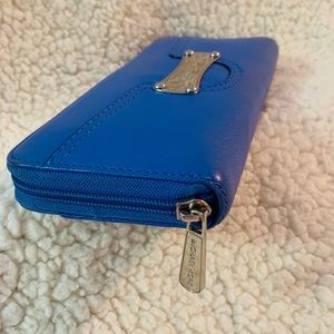 Michael Kors | Bags | Mk Electric Blue Saratoga Wallet | Poshmark